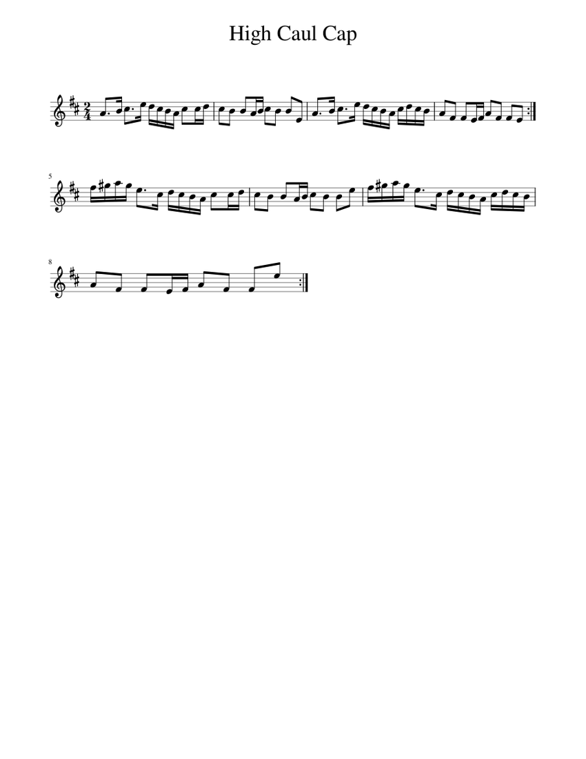 High Caul Cap Sheet music for Piano (Solo) Easy | Musescore.com