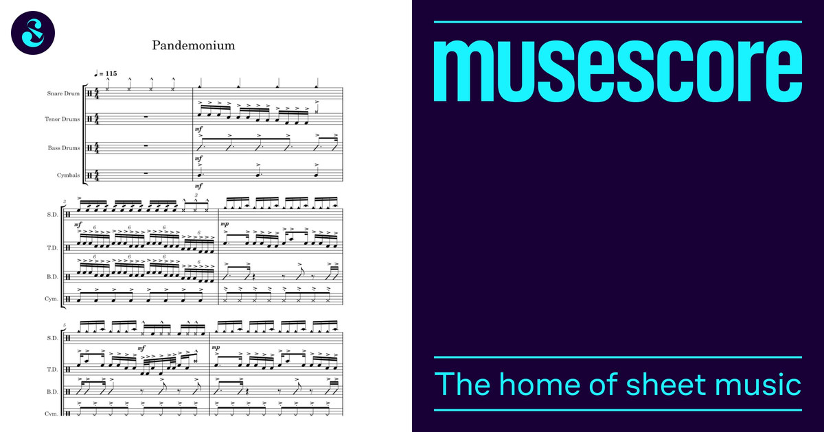 Pandemonium (115 BPM) Sheet Music for Tuba, Synthesizer, Trumpet other ...