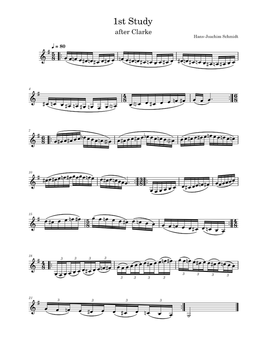 1st Study Sheet music for Piano (Solo) | Musescore.com