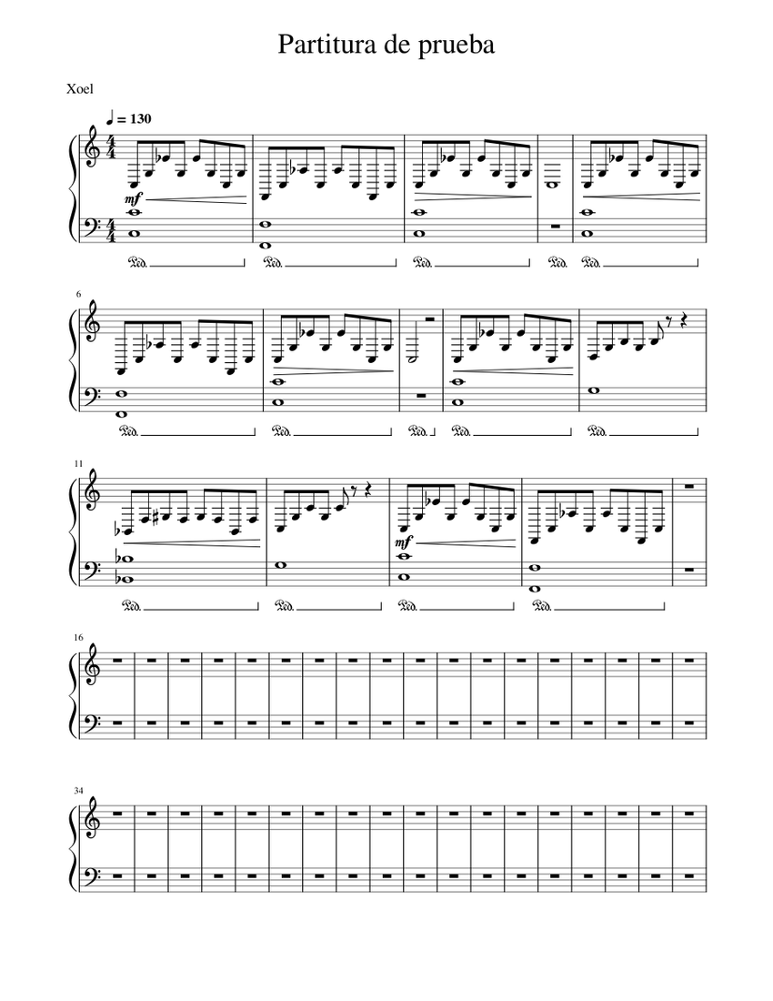Xoel clase 1 Sheet music for Piano (Solo) Easy | Musescore.com