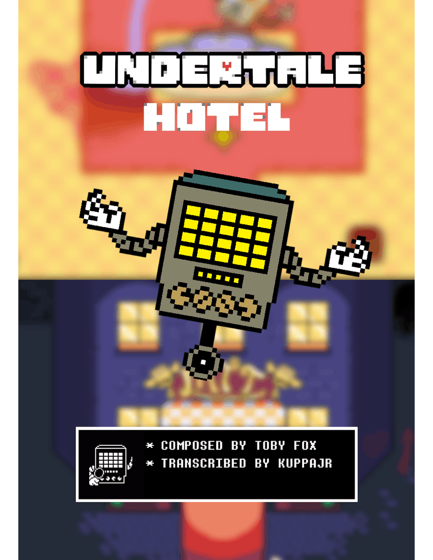 Hotel | Undertale Sheet Music for Piano, Vibraphone, Guitar, Bass ...