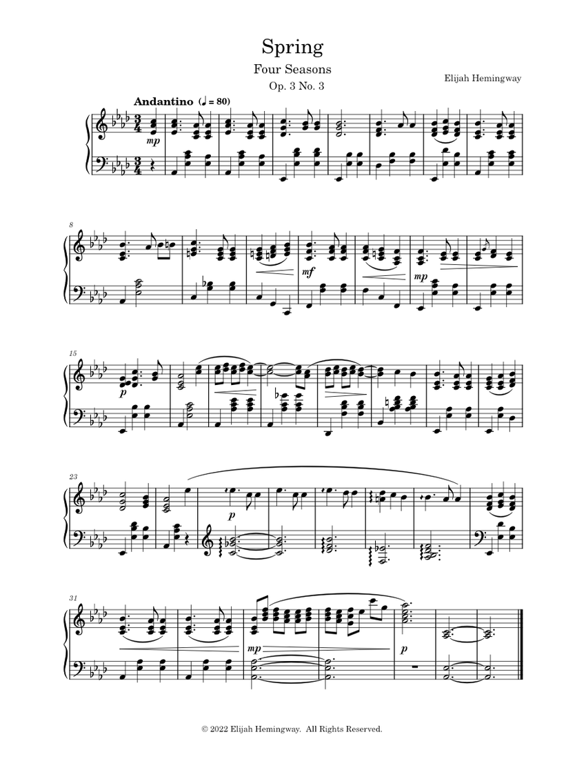 [LIVE AUDIO] Spring (from "Four Seasons, Op. 3") - Elijah Hemingway ...