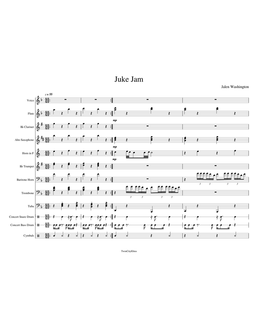 Juke Jam Sheet music for Trombone, Tuba, Vocals, Flute & more ...