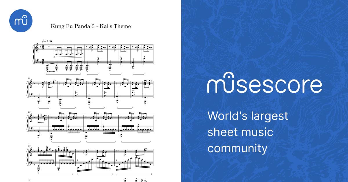 Kai's Theme – Hans Zimmer Kung Fu Panda 3 - Kai's Theme Sheet Music for ...