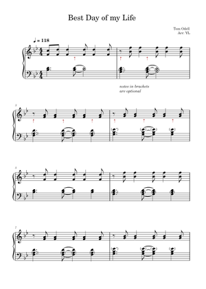 Play Official version of Best Day Of My Life Sheet Music by Tom Odell ...