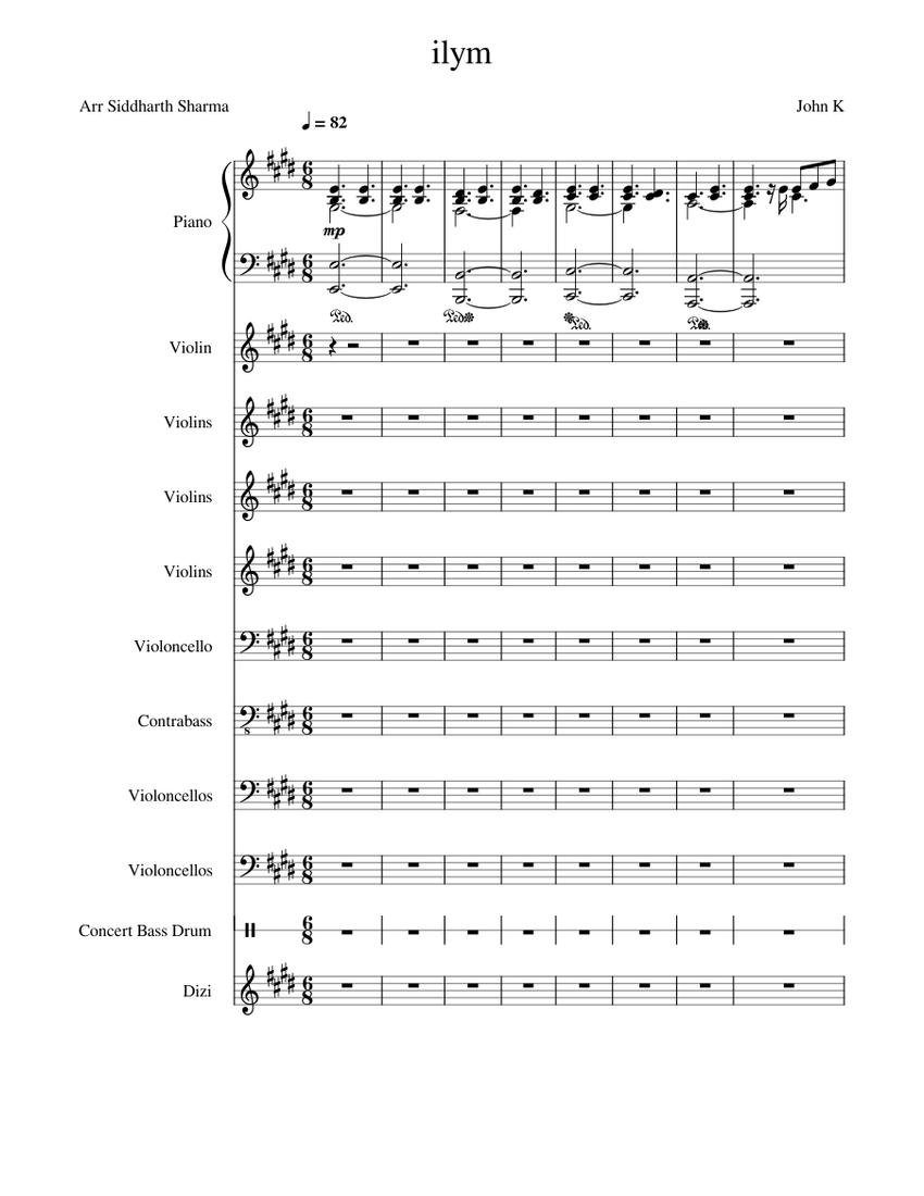 ilym Sheet Music for Piano, Contrabass, Violin, Cello & more ...