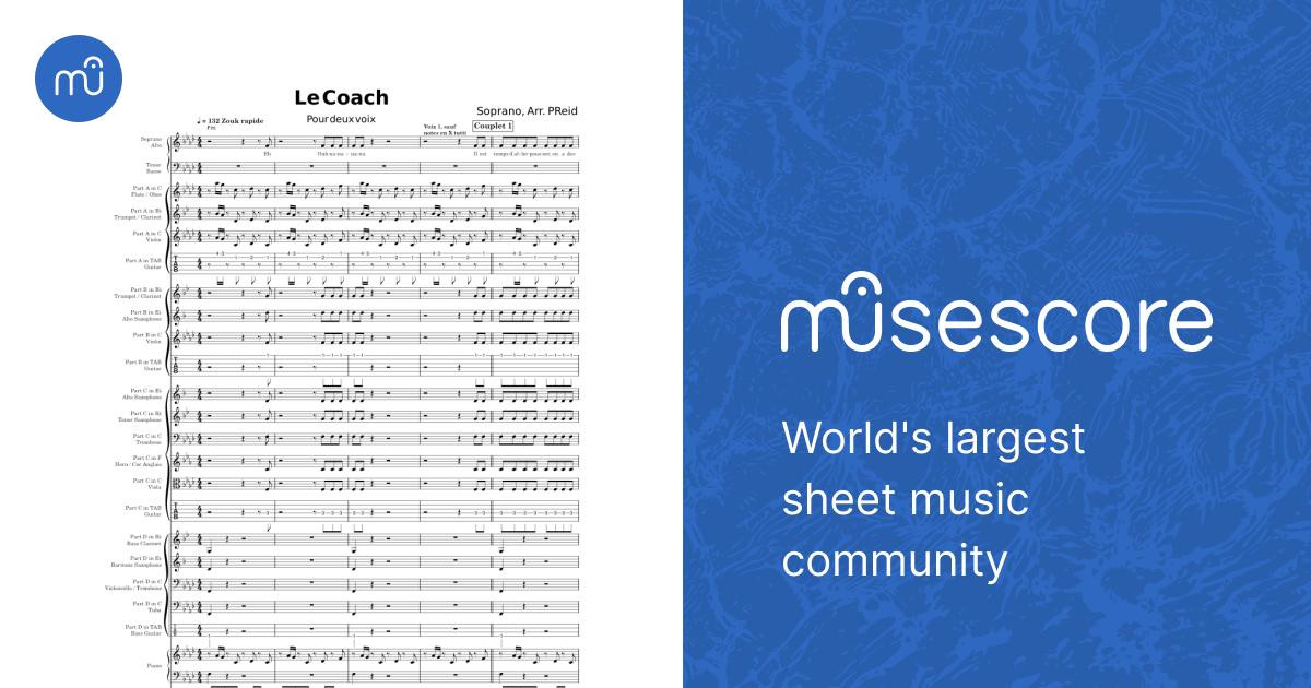 le_coach_soprano-ABCD Sheet music for Piano, Trombone, Tuba, Flute ...