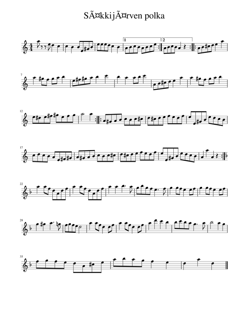 Sakkijarven polka Sheet music for Piano (Solo) Easy | Musescore.com