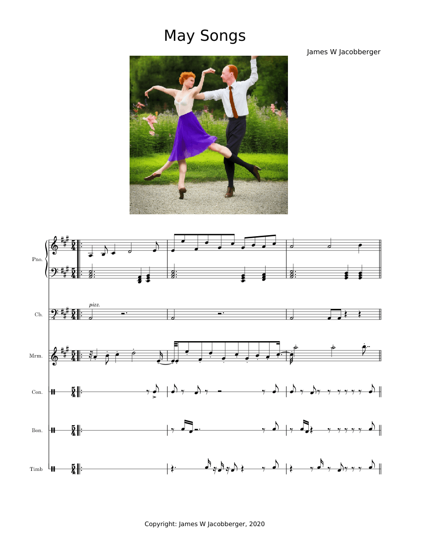 May Songs Sheet music for Piano, Flute, Contrabass, Marimba & more ...