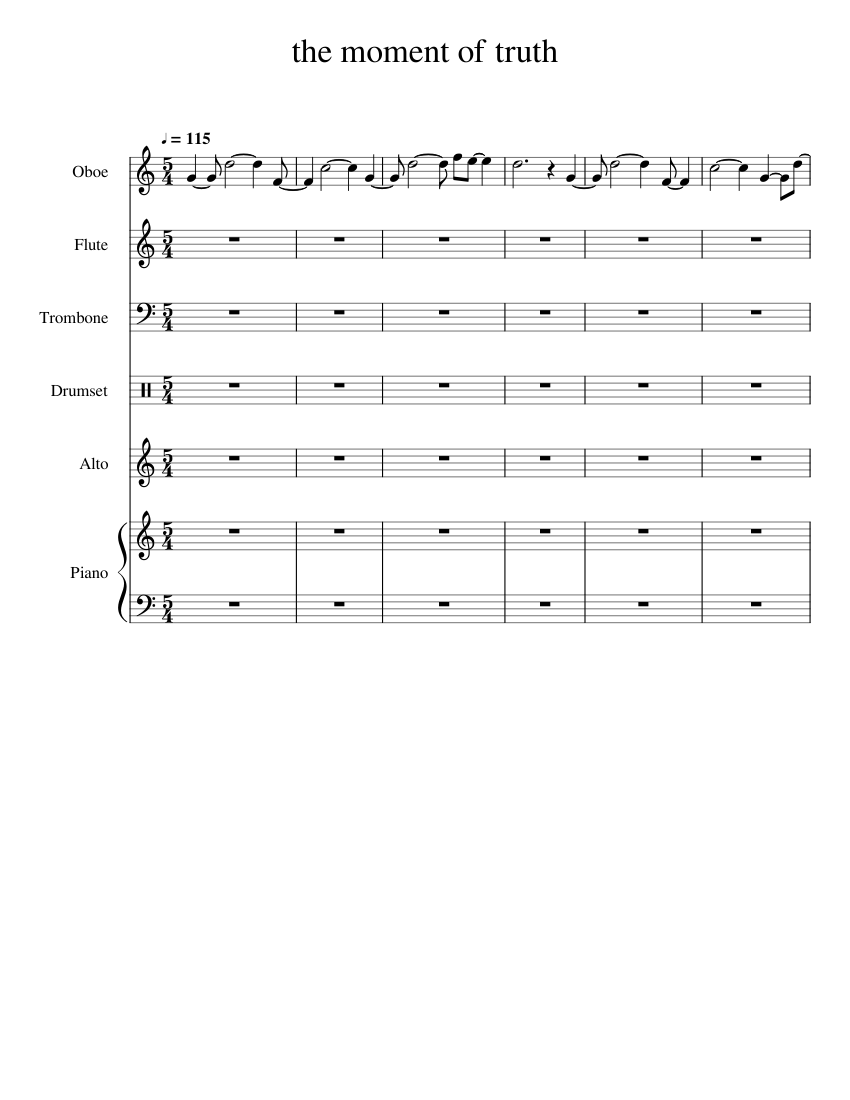 the_moment_of_truth Sheet music for Piano, Trombone, Alto, Flute & more ...