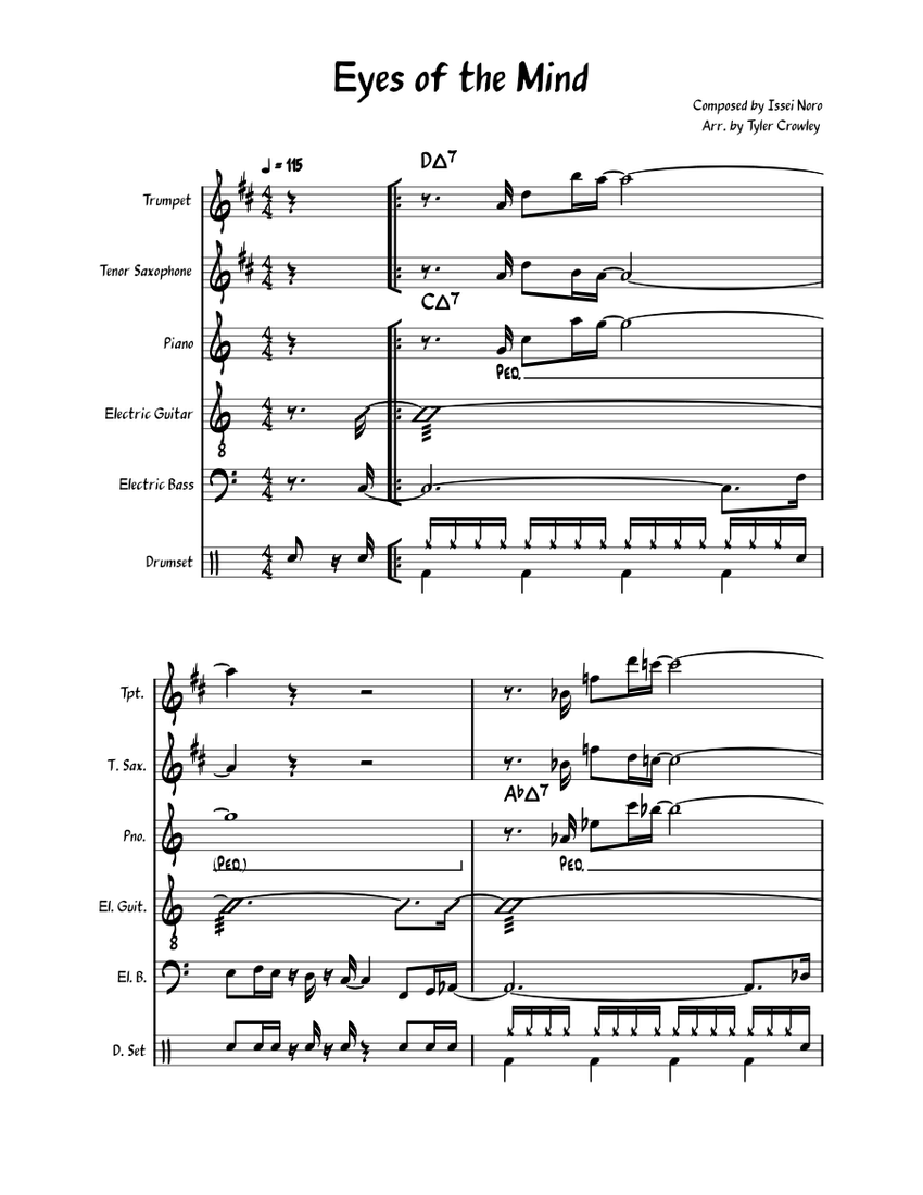 Eyes of the Mind - CASIOPEA Sheet music for Piano, Saxophone tenor ...