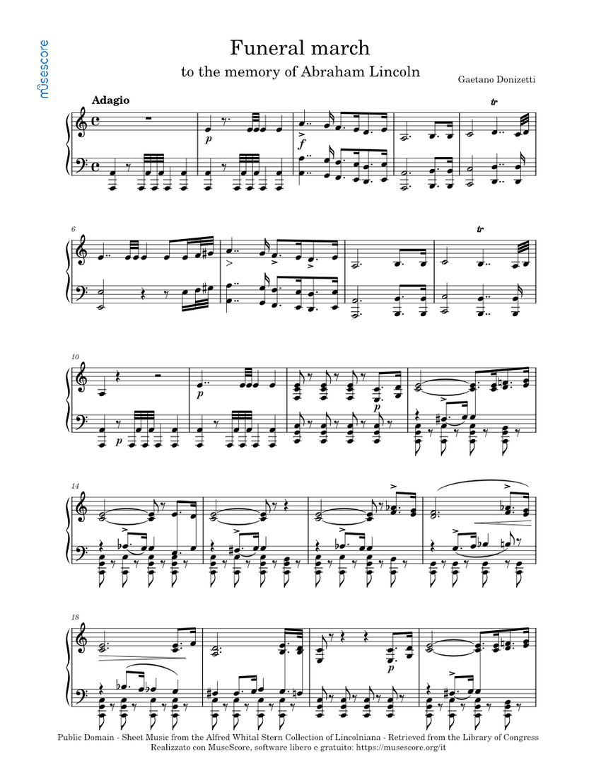Funeral march Sheet Music for Piano (Solo) | MuseScore.com