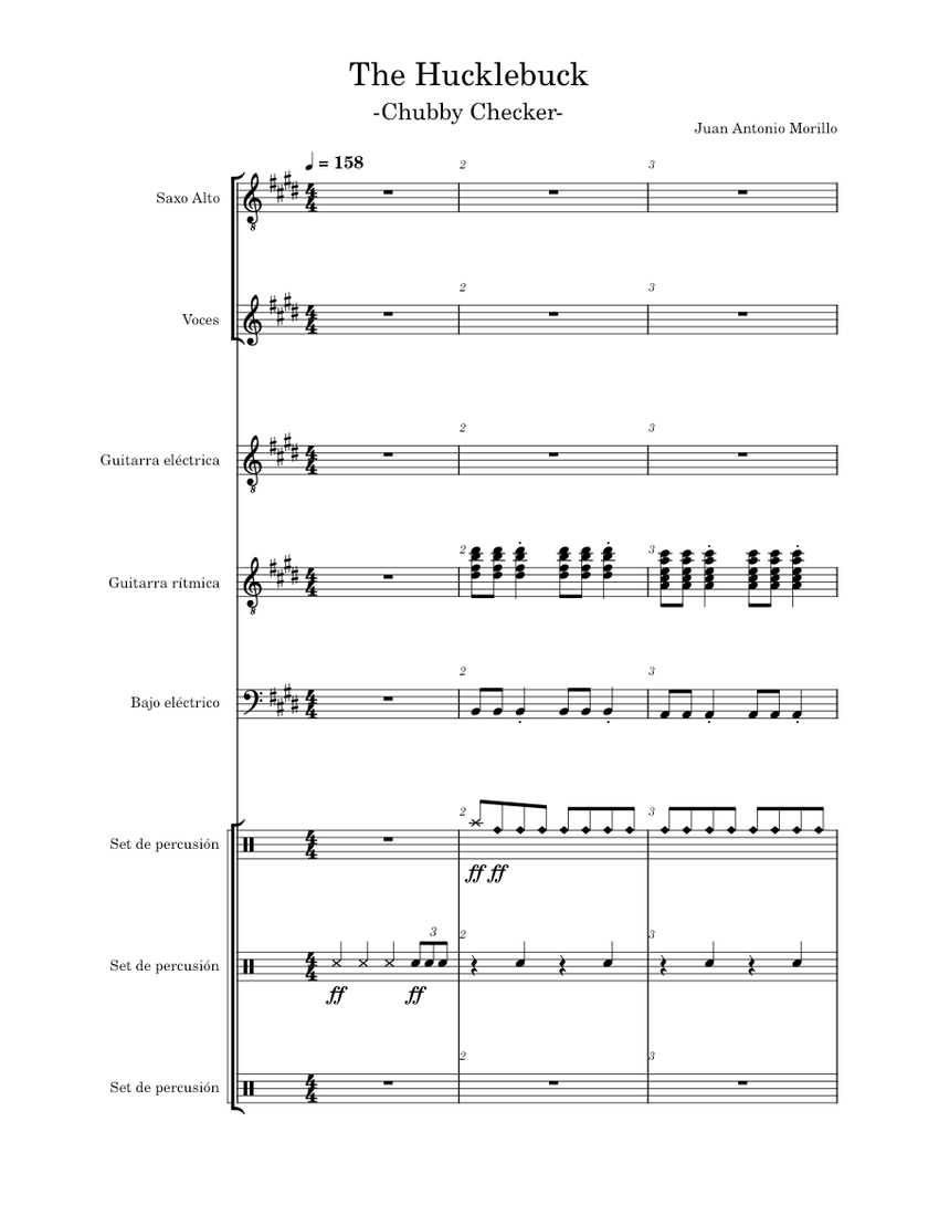 The Hucklebuck – Chubby Checker Sheet Music for Tenor, Mezzo soprano ...