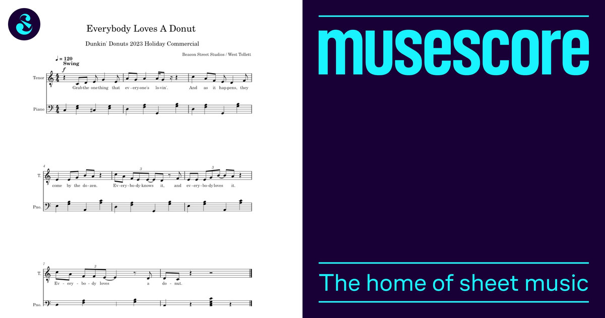 Everybody Loves A Donut – Beacon Street Studios Sheet music for Piano, Synthesizer (Mixed Duet ...