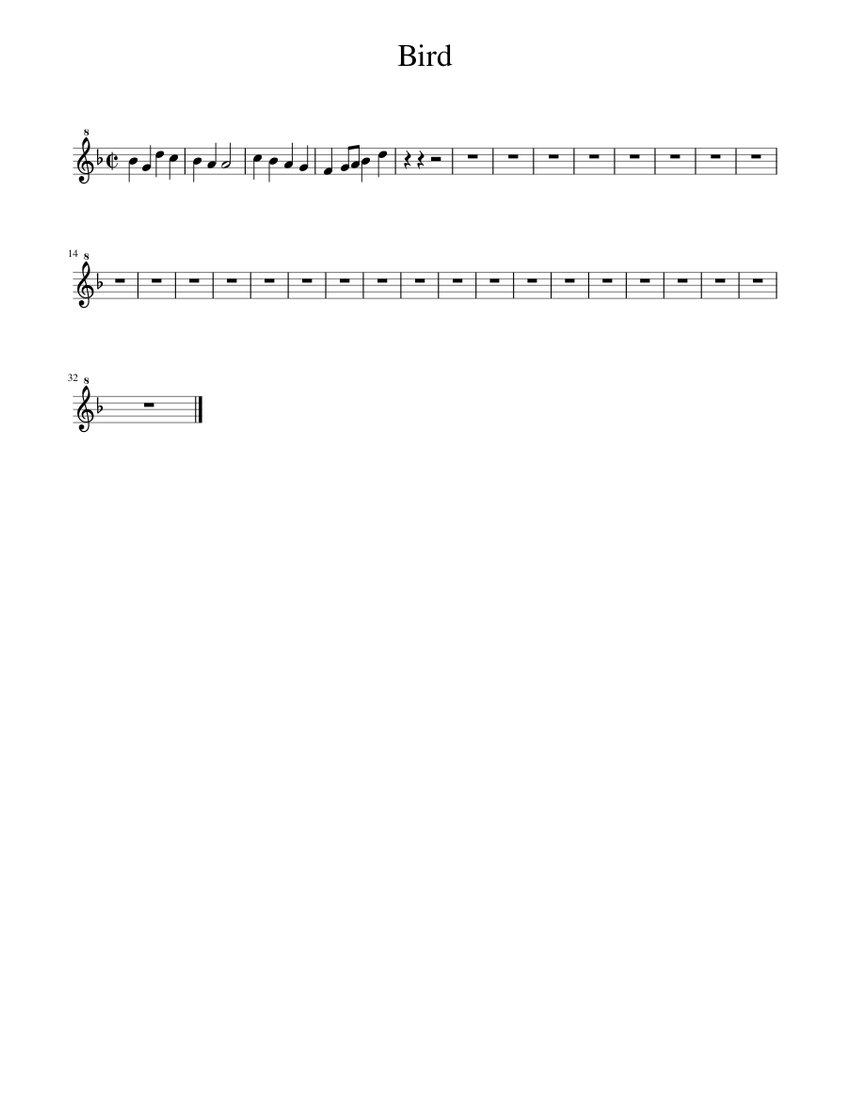 Bird Sheet Music for Recorder (Solo) | MuseScore.com