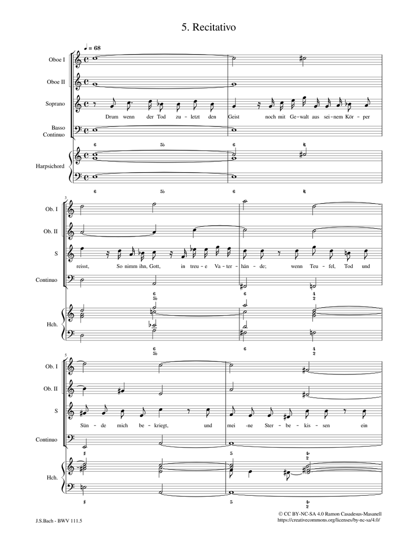 Was mein Gott will, das g'scheh allzeit, BWV 111 / Mvt. 5 – Johann ...