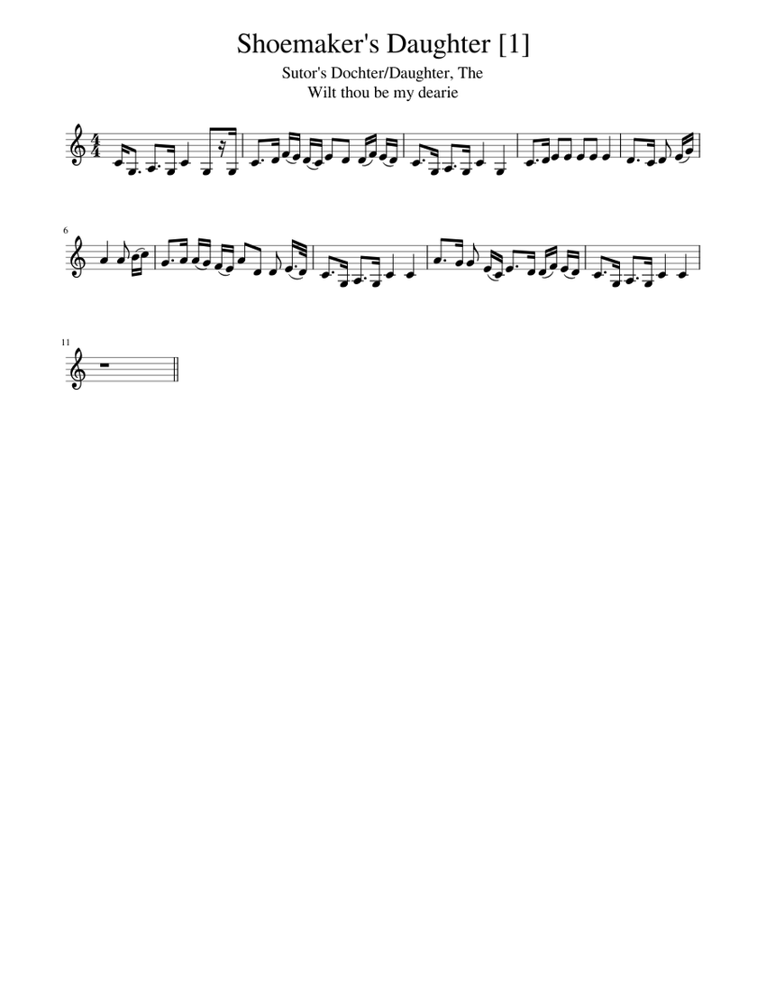 Shoemaker's Daughter Sheet music for Piano (Solo) Easy | Musescore.com