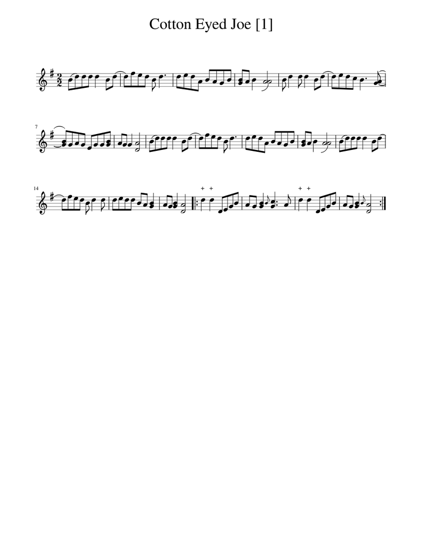 Cotton Eyed Joe Sheet music for Piano (Solo) Easy | Musescore.com