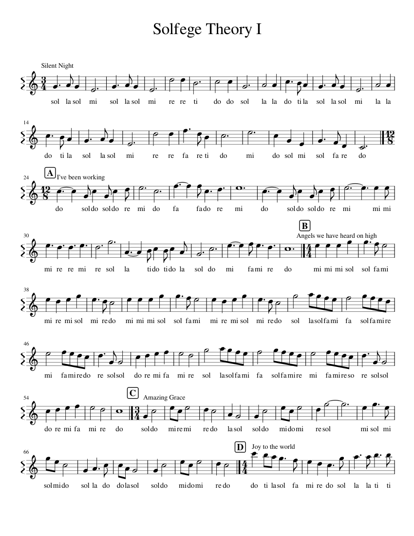 Solfege Sheet Music for Piano (Solo) Easy | MuseScore.com