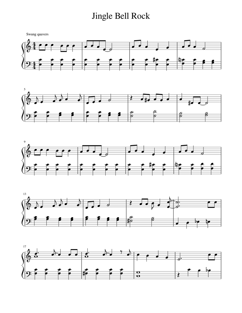Jingle bell rock – Misc Christmas Jingle Bell Rock Sheet music for ...