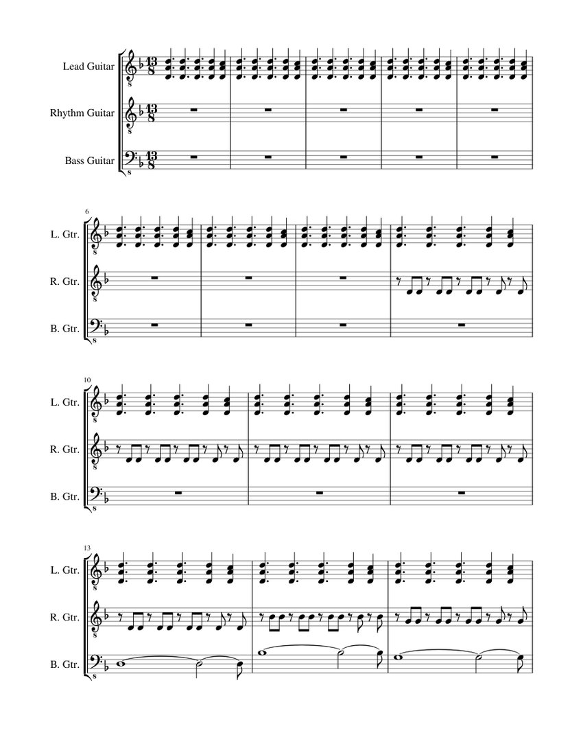 La Fiola score Sheet music for Vocals, Guitar, Bass guitar, Drum group ...