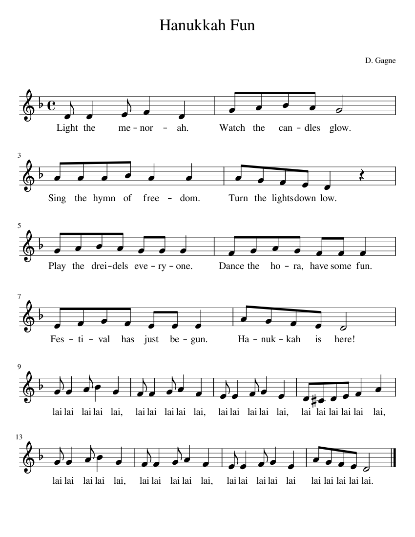 Hanukkah - Hanukkah Fun Sheet music for Piano (Solo) | Musescore.com