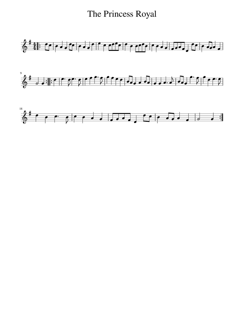 The Princess Royal Sheet music for Piano (Solo) Easy | Musescore.com