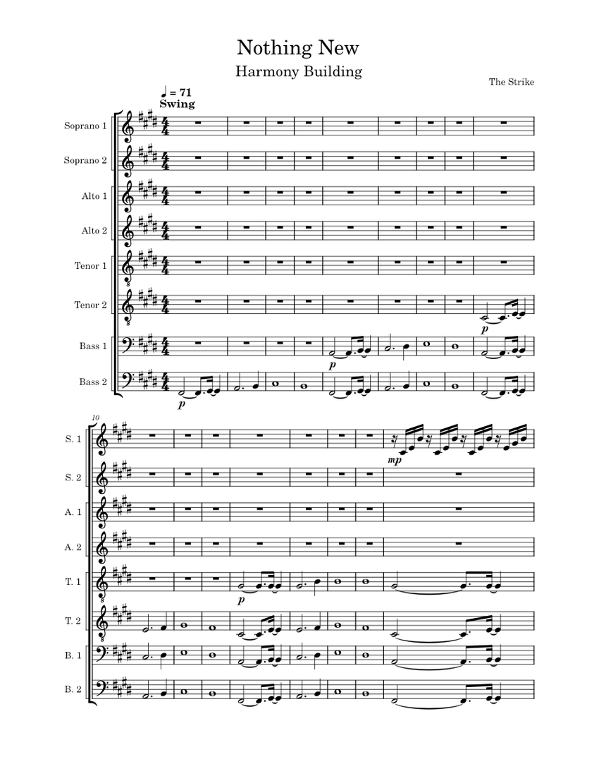 Nothing New – The Strike (Harmony Building) Sheet music for Soprano ...