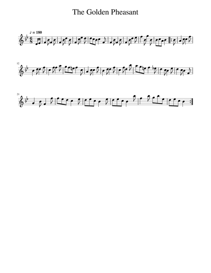 The Golden Pheasant Sheet music for Piano (Solo) | Musescore.com