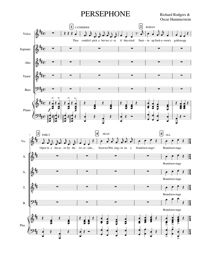 PERSEPHONE Sheet music for Piano, Soprano, Alto, Tenor & more ...