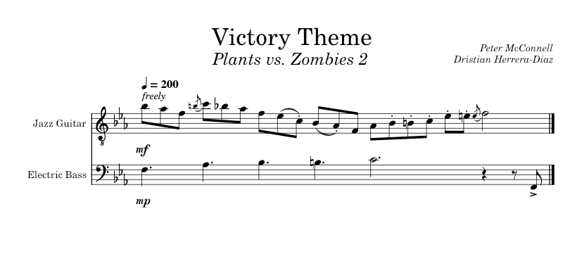 Plants vs. Zombies 2 Victory Theme - Garden Sheet Music for Guitar ...