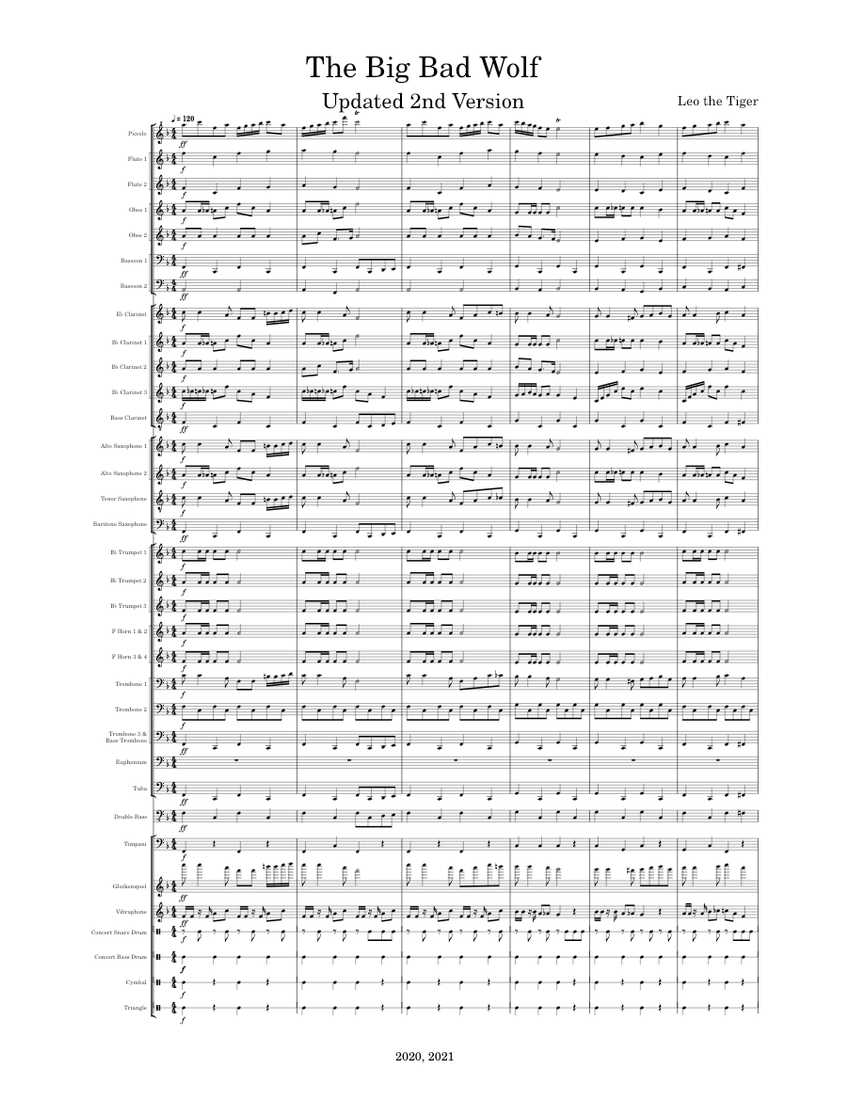 COASAM: The Big Bad Wolf (2nd Version) Sheet Music for Trombone ...