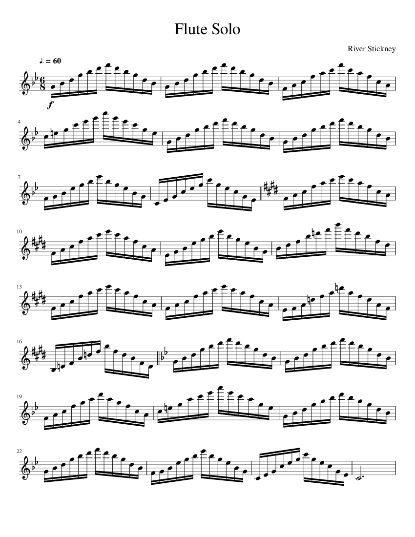 Flute Solo Sheet music for Flute (Solo) | Musescore.com