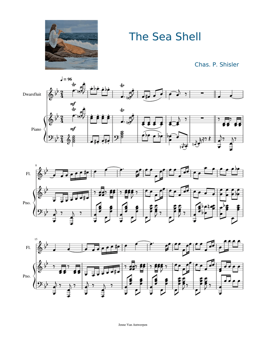 The Sea Shell – Chas. P. Shisler Sheet music for Piano, Flute (Solo ...