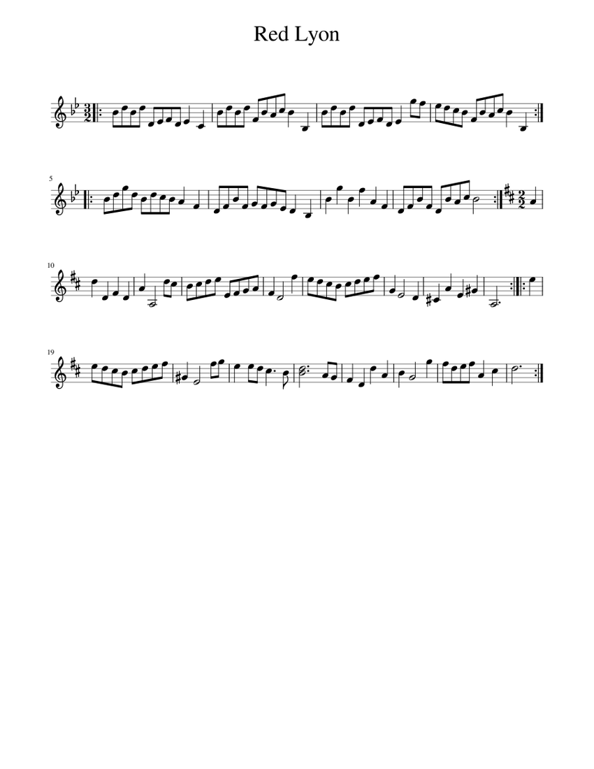 Red Lyon Sheet music for Piano (Solo) | Musescore.com