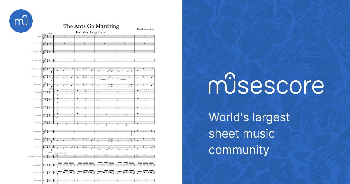 The Ants go Marching Sheet Music for Trombone, Tuba, Flute, Saxophone ...
