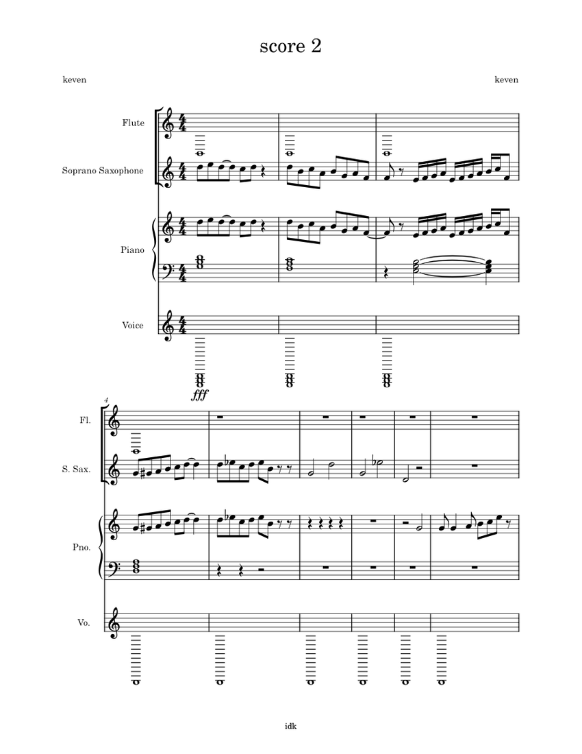 score 2 - piano tutorial