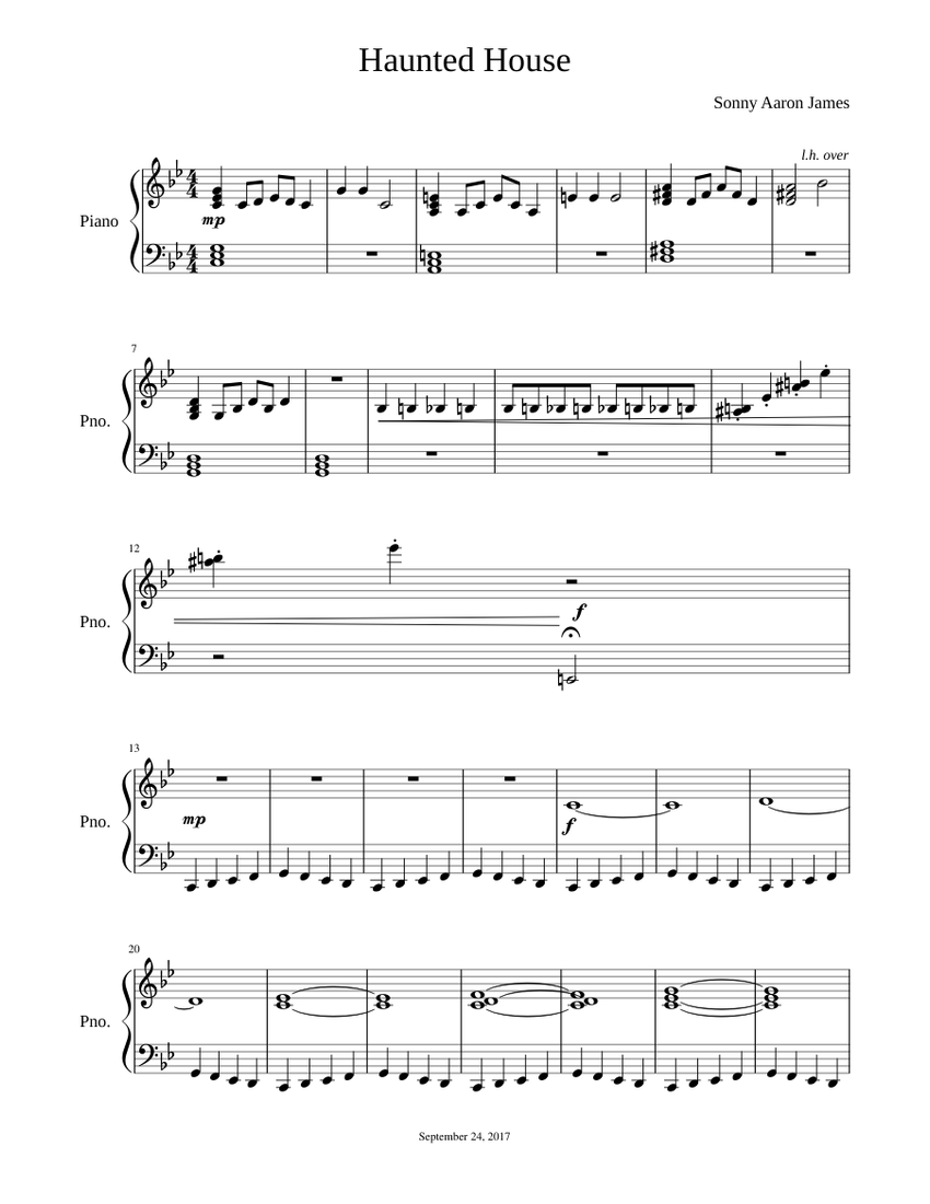 Haunted House Sheet music for Piano (Solo) Easy | Musescore.com