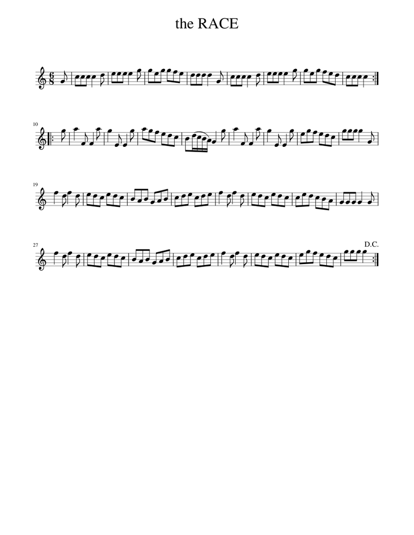 the RACE Sheet music for Piano (Solo) | Musescore.com