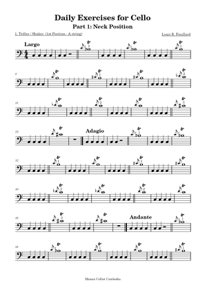 Daily Exercises for Cello – Louis R. Feuillard (1. Trilles 01st ...