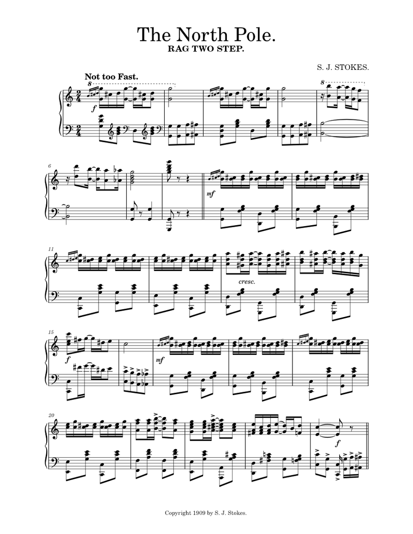 The North Pole (1909) Sheet Music for Piano (Solo) | MuseScore.com