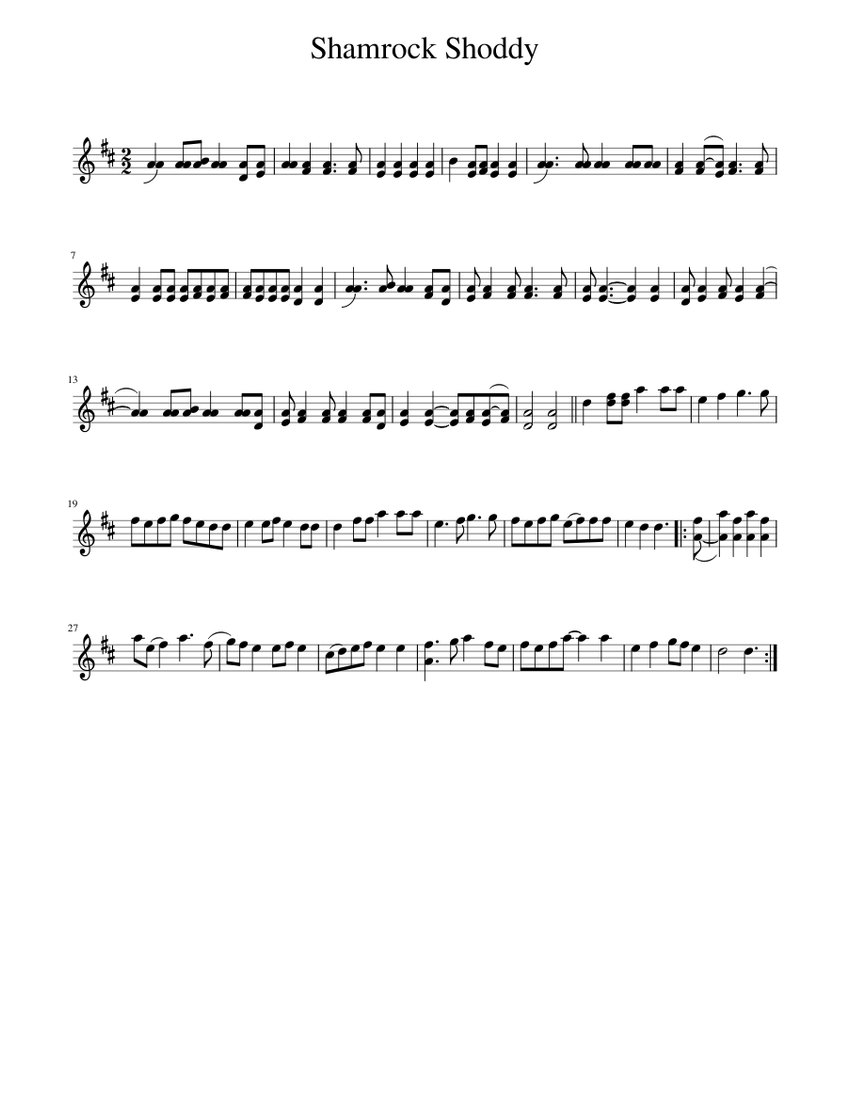 Shamrock Shoddy Sheet music for Piano (Solo) Easy | Musescore.com