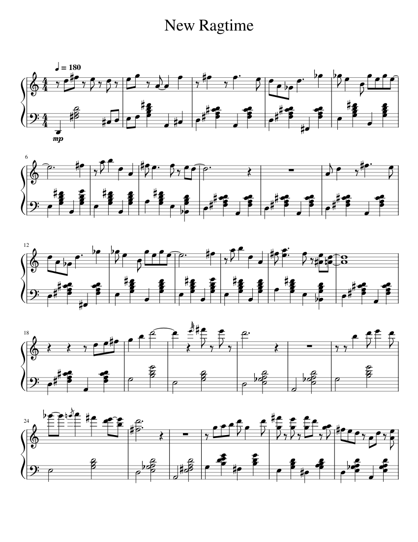 New Ragtime Sheet music for Piano (Solo) | Musescore.com