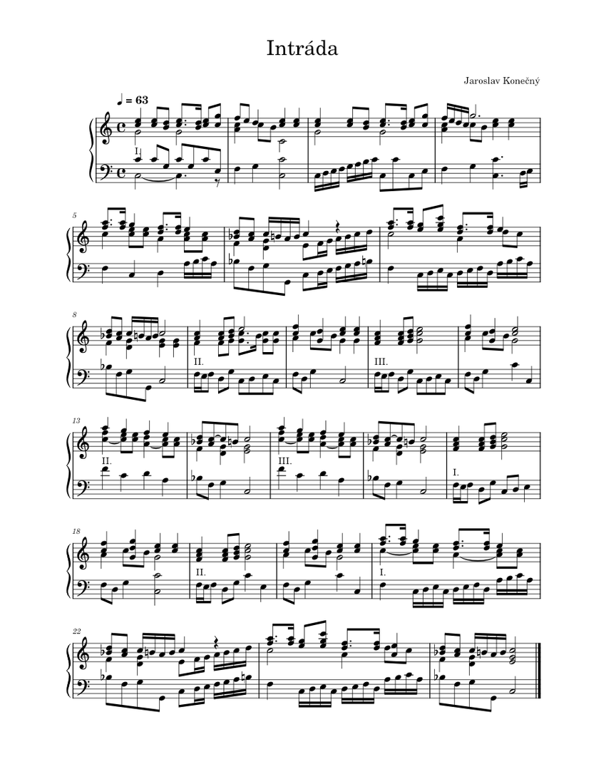 Intráda – Jaroslav Konečný Sheet Music for Organ (Solo) | MuseScore.com