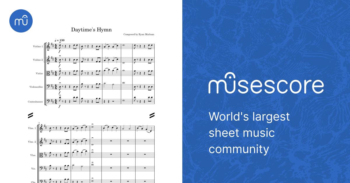 Daytime's Hymn - Ryan Maibam Sheet music for Strings group (String ...