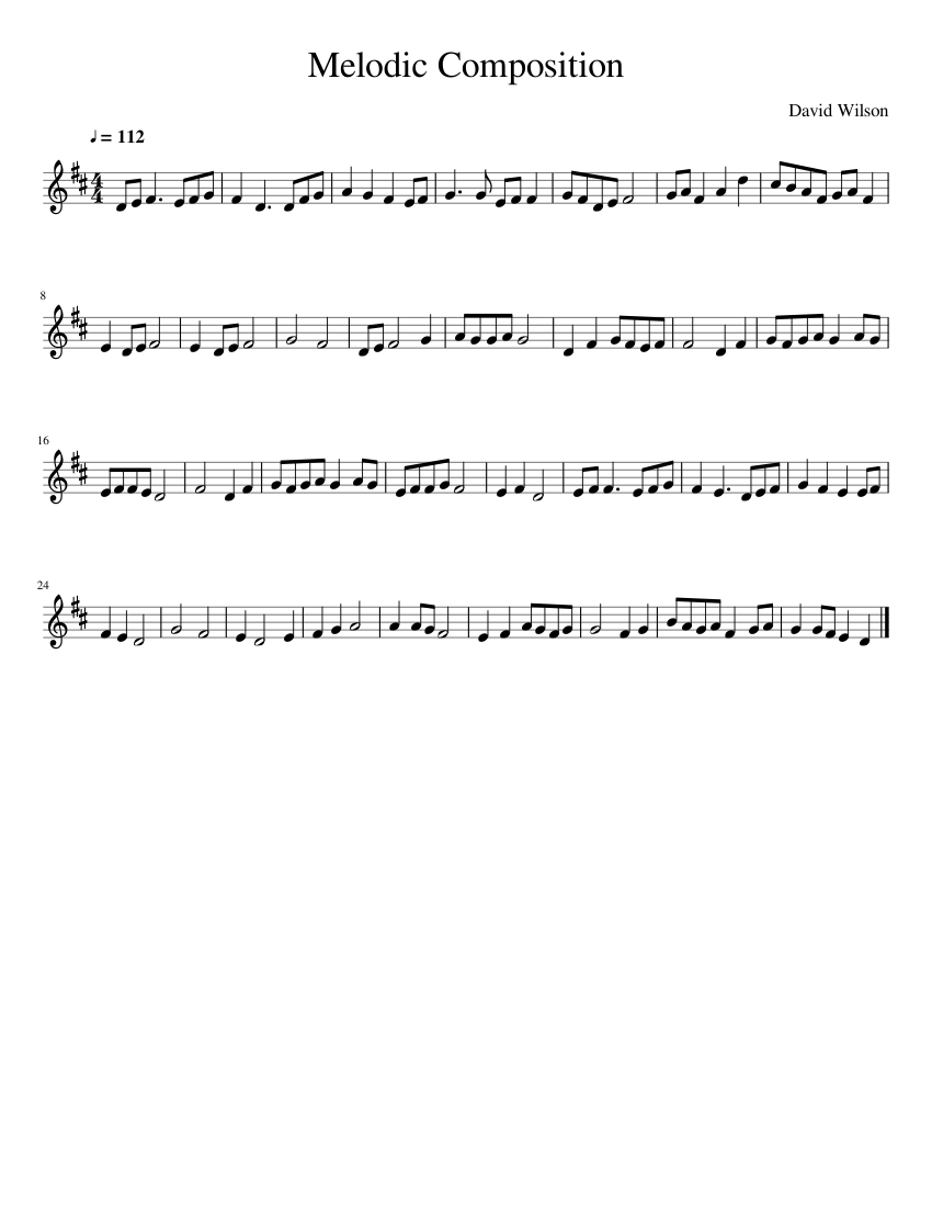 Melodic Composition Sheet music for Piano (Solo) Easy | Musescore.com