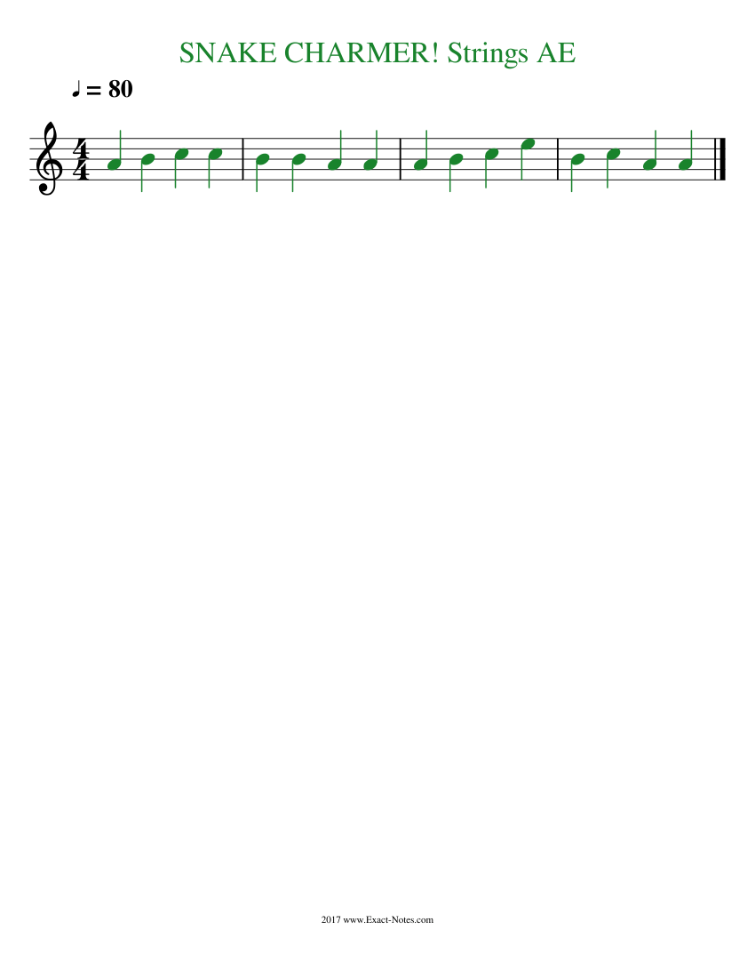Snake Charmer AE Sheet music for Violin (Solo) | Musescore.com