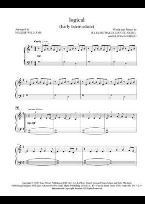 Play Official version of Logical Sheet Music by Olivia Rodrigo for ...