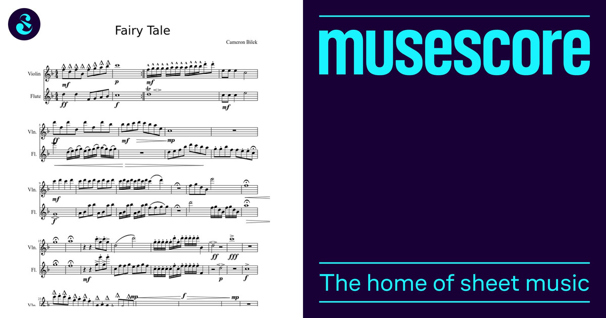 Fairy Tale Sheet Music for Flute, Violin (Mixed Duet) | MuseScore.com