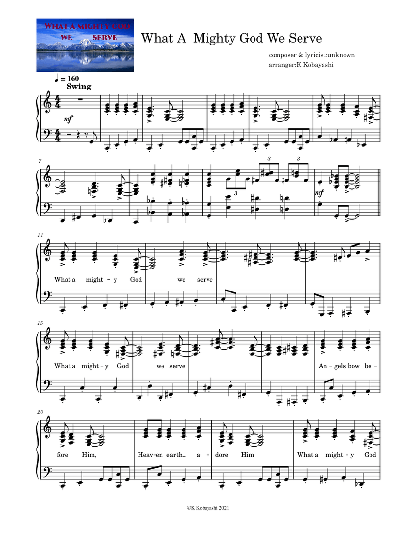 What A Mighty God We Serve Sheet Music for Piano (Solo) | MuseScore.com